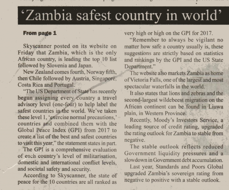 Is Zambia Safe